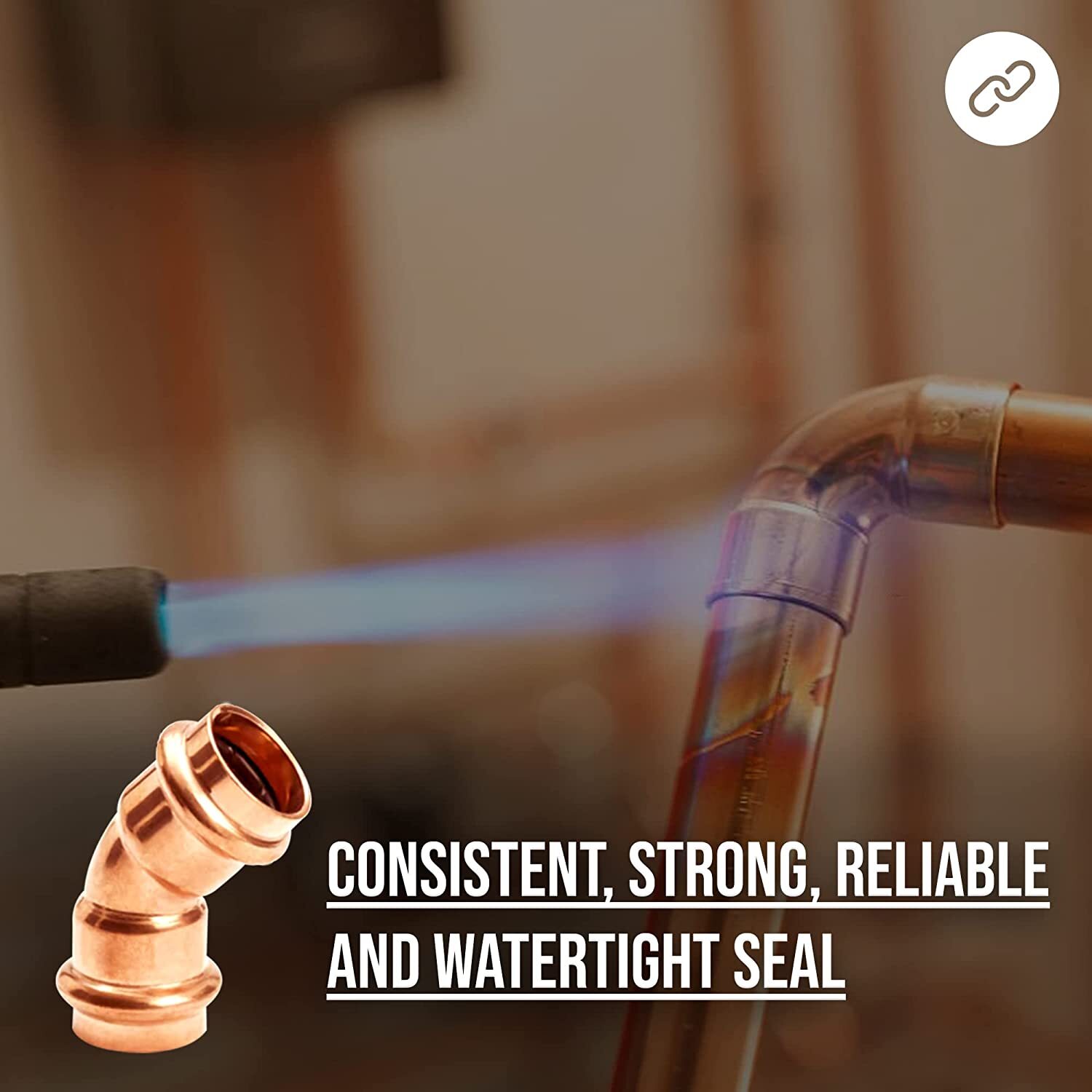 1/2" Press X Press 45 Degree Elbow Propress Press Pressure Copper ...