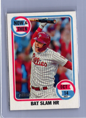 2023 Topps Heritage High: Rhys Hoskins #NT-6 Sharp Now & Then Insert ...