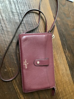 Kate Spade Brown Leather Crossbody Letters Missing Below Kate Spade | eBay