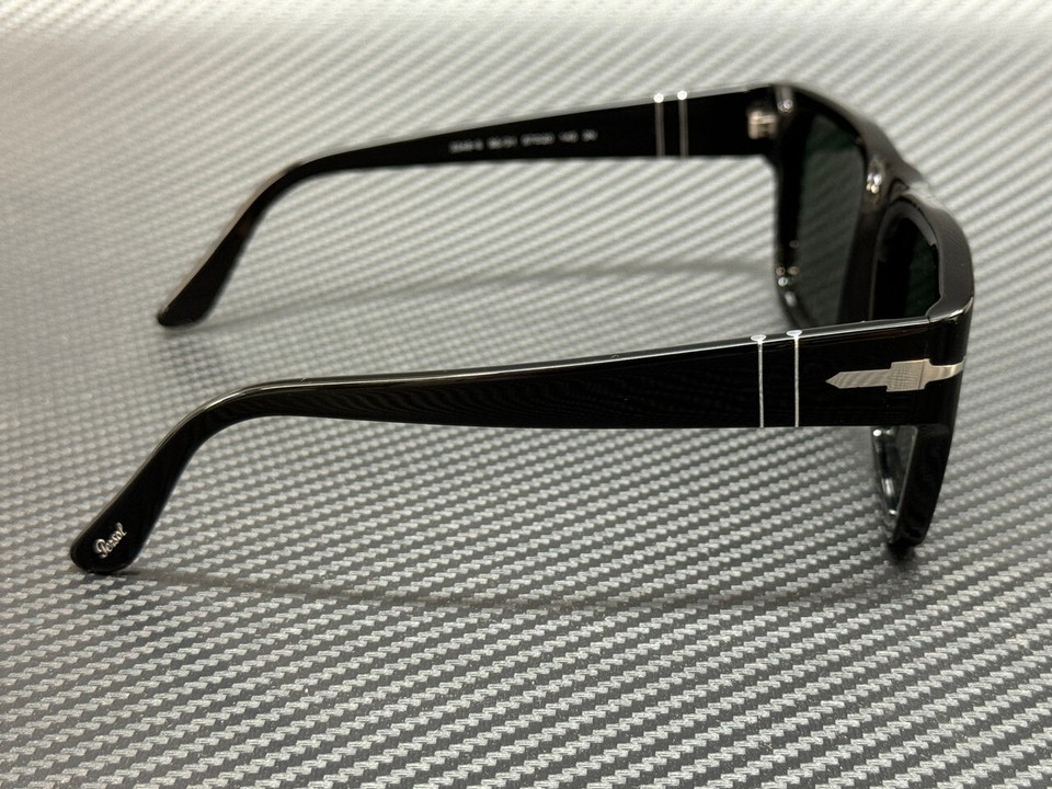 PERSOL PO3348S 95 31 Black Green Unisex 55 mm Sunglasses | eBay