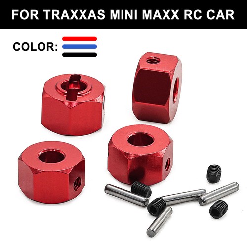 Aluminum Alloy 12MM Hex Wheel Hubs For Traxxas Mini Maxx 3654 RC Car ...