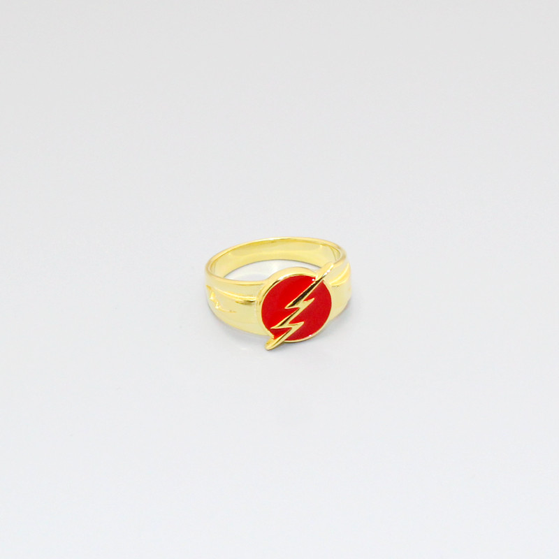 The FLASH Ring 925 Silver Justice League Lightning Logo DC Comics ...