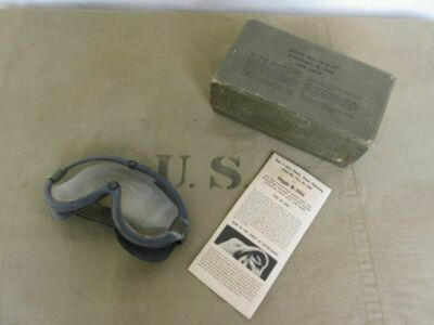 US Army Tanker Goggles M-1944 Fury Panzerbrille WK2 WWII D-Day Stock No ...
