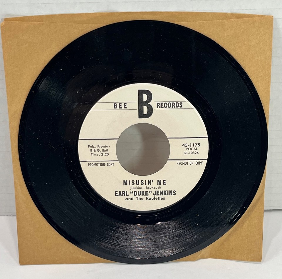 1966 Earl "Duke" Jenkins - Oh - Boy - 7" 45 RPM - Bee Records 45-1175 ...