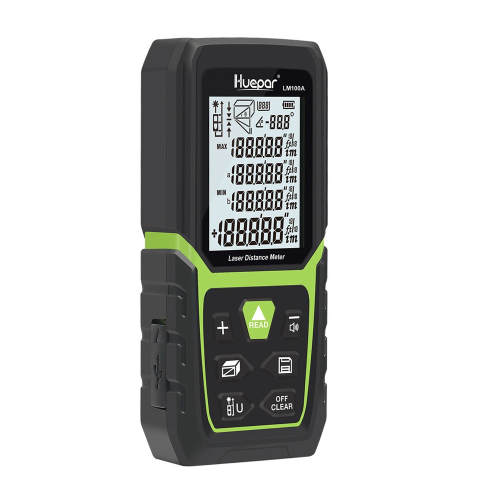 Handheld Laser Distance Measure meter 165Ft/50M with Li-ion Battery ...
