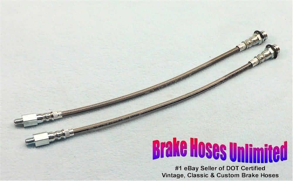 STAINLESS FRONT BRAKE HOSES Ford Custom 1969 Early, Before 4-1-1969 ...
