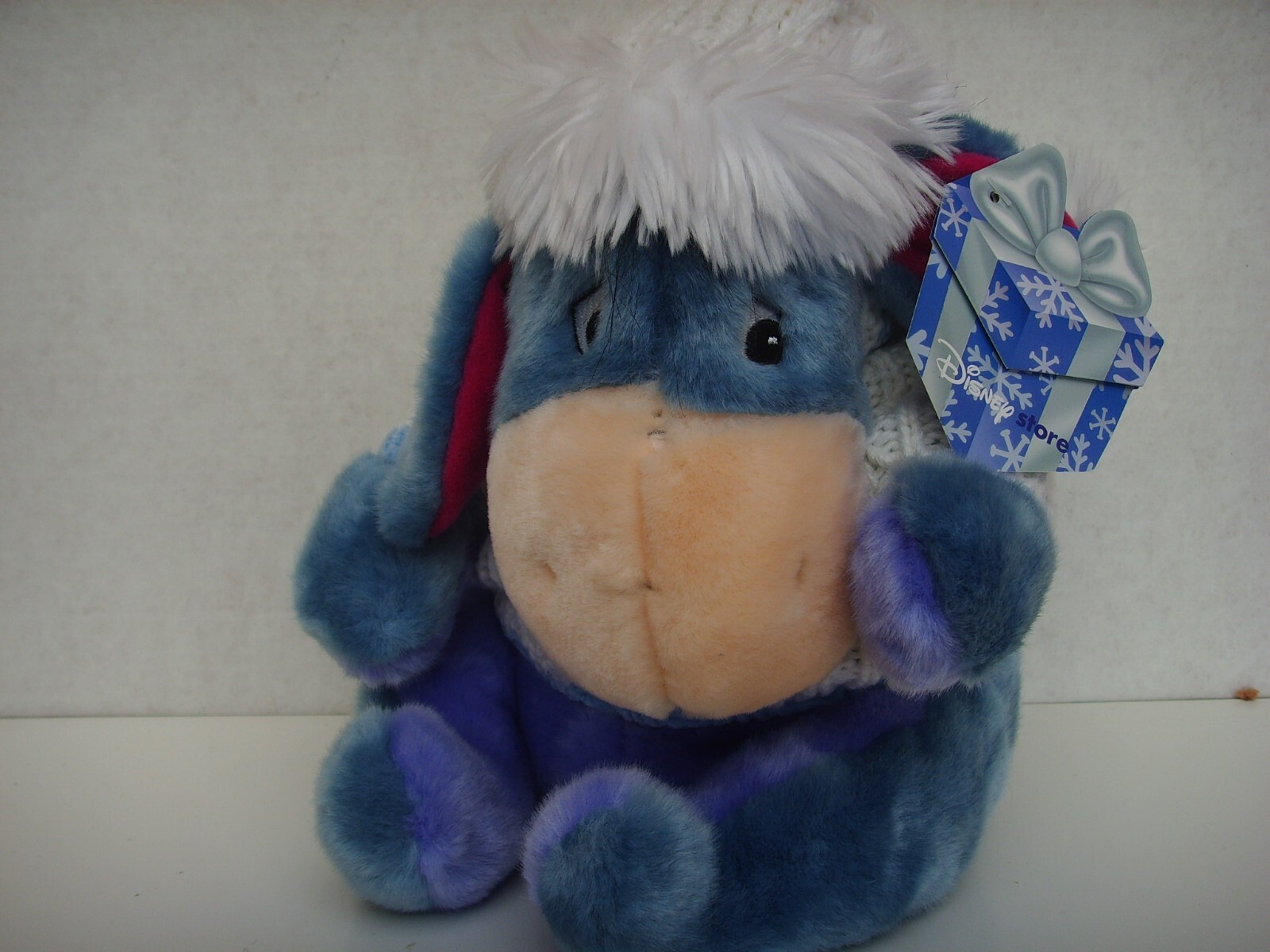 DISNEY STORE EEYORE WINTER WHITE SWEATER PLUSH & HAT NEW WITH TAGS 12 ...