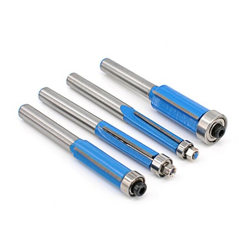 4pcs/ Straight Flush Trim Router Bit Set/ TCT Trimmer Cutting ...