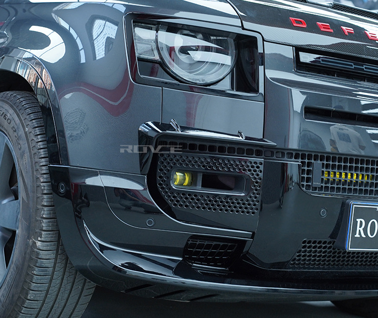 For 2020-2026 Land Rover Defender Glossy Black ABS Front Fog Lamp ...