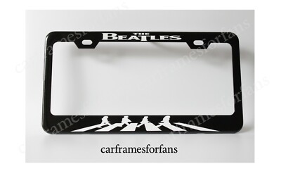 The Beatles - Black License Plate Frame - Premium Powder Coated Metal ...
