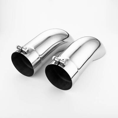 Curved Curl Down Exhaust Tailpipe Tips Turn Down 5" Inlet 5" Out SS304 ...