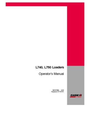 CASE IH L740 L750 LOADERS OPERATOR`S MANUAL | eBay