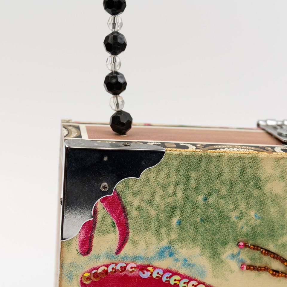 Hand made Cigar box purse case beaded handle | eBay