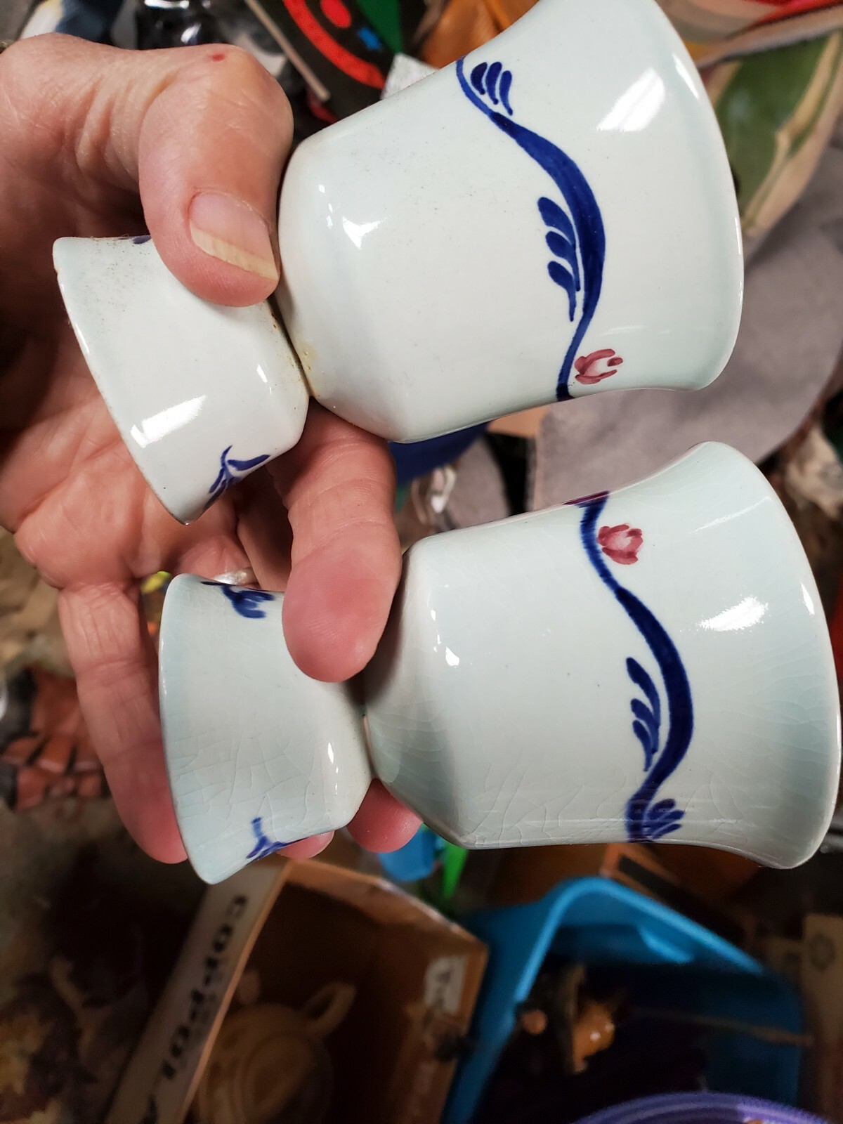 Vtg CROWN DEVON S FIELDING ALLAN LOWESTOFT STYLE STAFFORDSHIRE 1 EGG ...