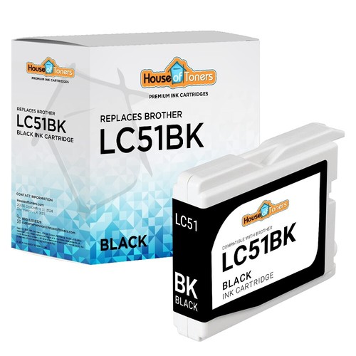 1PK LC51 LC-51 Black for Brother Ink Cartridges MFC230C MFC240C ...