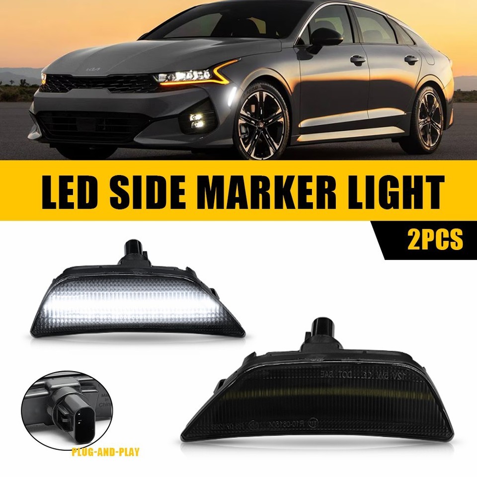 Fits 2021 2022 2023 2024 Kia K5 LED Side Marker Light Lamp Reflector ...