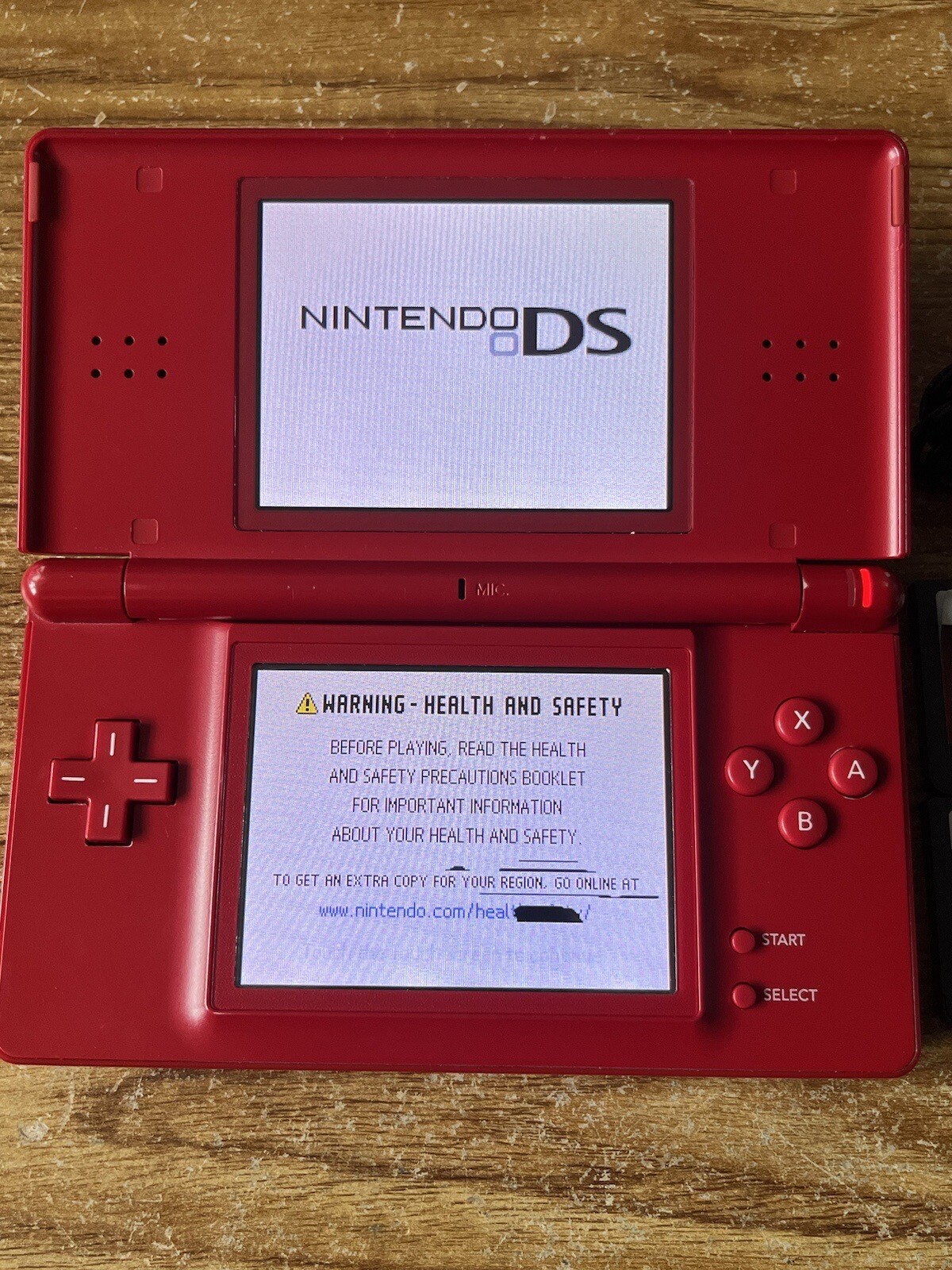 Nintendo DS Lite Red Handheld Console Bundle +4 Games & Charger ...