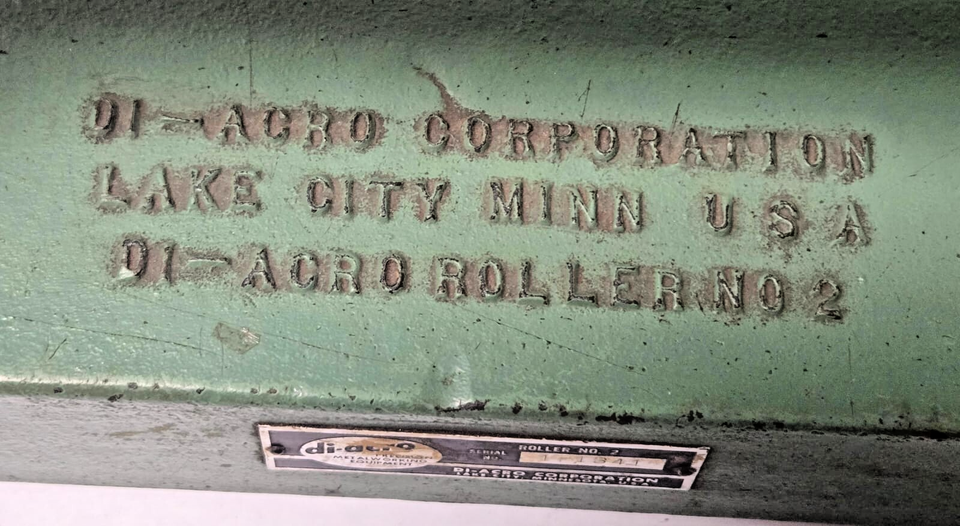 Di Acro Roller No 2 Sheet Metal Slip Roller Made in USA 12" Wide | eBay