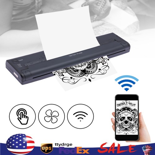 Wireless Tattoo Thermal Stencil Maker Tattoo Transfer Copier Printer ...