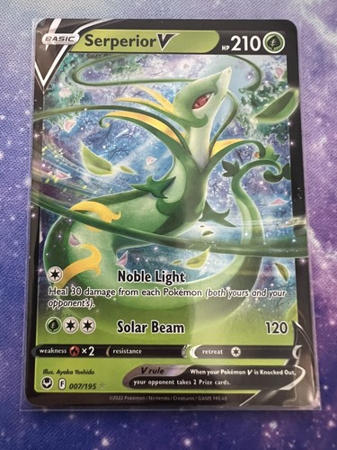 Serperior V 007/195 Silver Tempest Pokemon TCG Card NM + Cardsaver | eBay