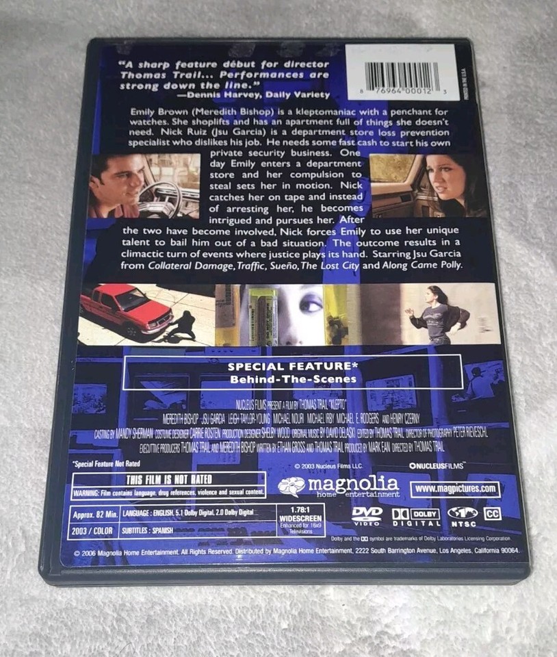 Klepto (DVD 2003) Magnolia Home Entertainment Widescreen Meredith ...