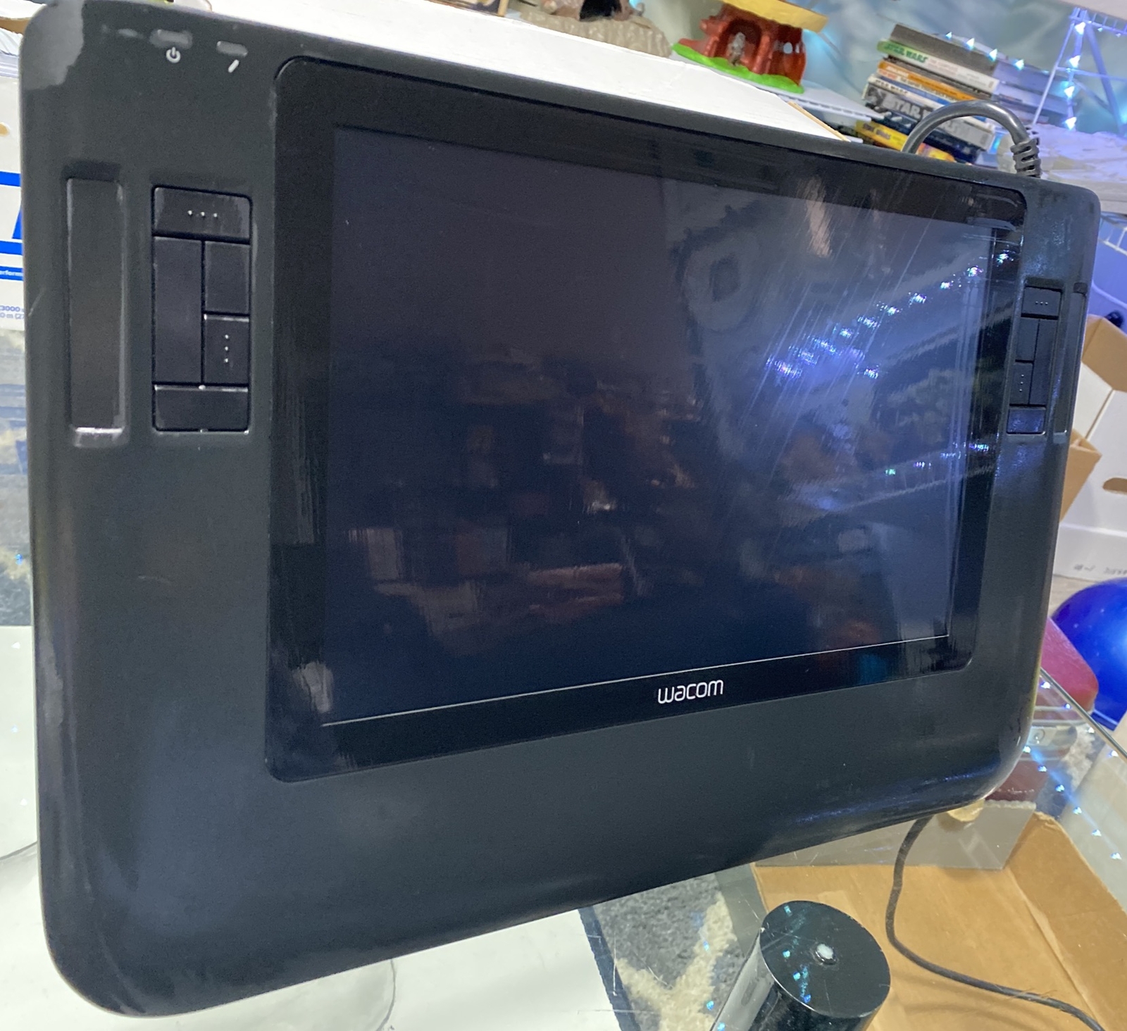 Wacom Cintiq 12WX DTZ-1200W Black Wired Touch Drawing Graphics LED ...