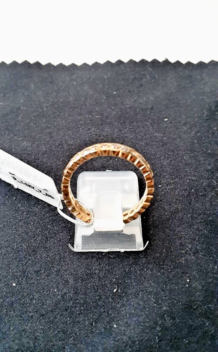 GORGEOUS 1.00 CT CHOCOLATE DIAMOND 14K SOLID YELLOW GOLD ETERNITY RING ...