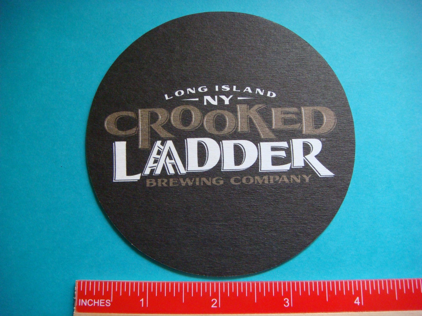 Beer Bar Coaster ~ ~ CROOKED LADDER Brewing Riverhead, Long Island, NEW ...