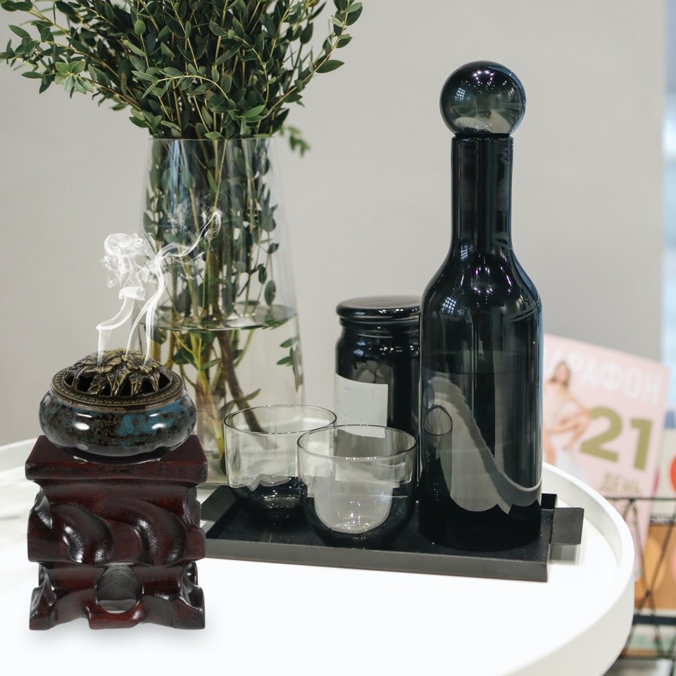 Solid Wood Flower Pot Holder Planter Stand Display Base Bonsai Pedestal ...