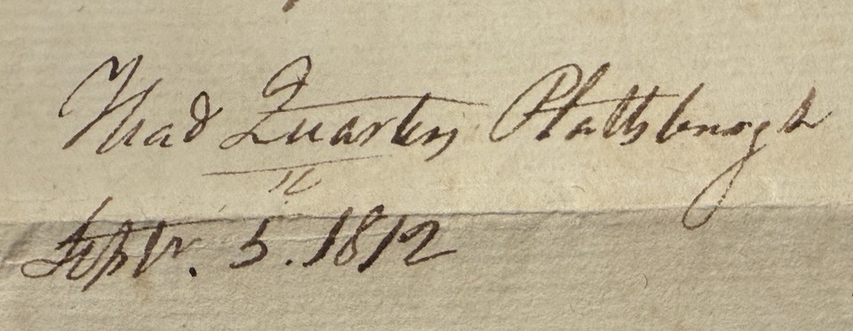 Canadian Spies Detained War 1812 General Benjamin Mooers Plattsburgh | eBay