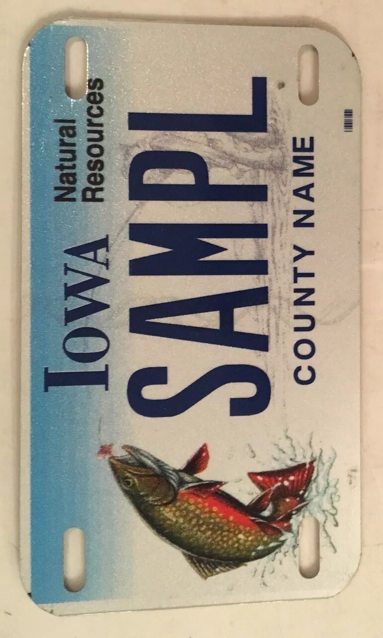 FISH MOTORCYCLE license plate Trout Bass Fishing Harley Honda Suzuki ...