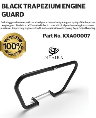 Black Trapezium Engine Guard Fit For ROYAL ENFIELD 350 Classic, Meteor ...