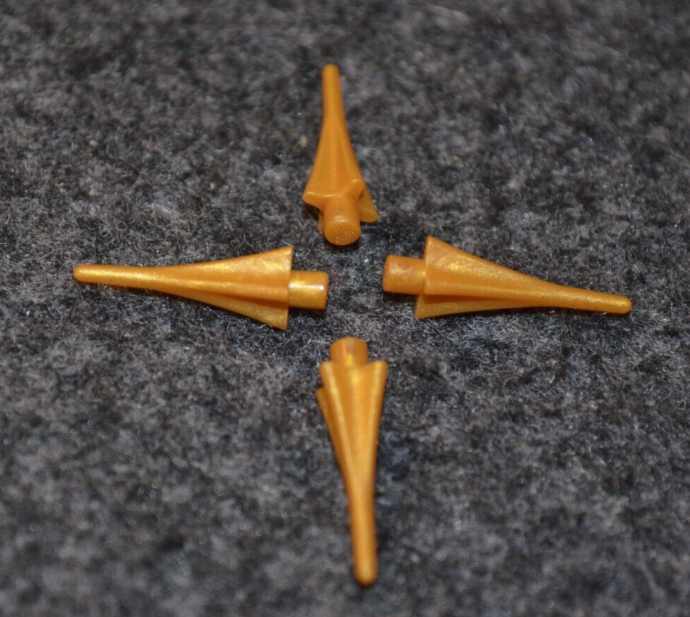 (4) GOLD Spear / Spire / Castle Tower Tip Bricks ~ New Lego Parts ...