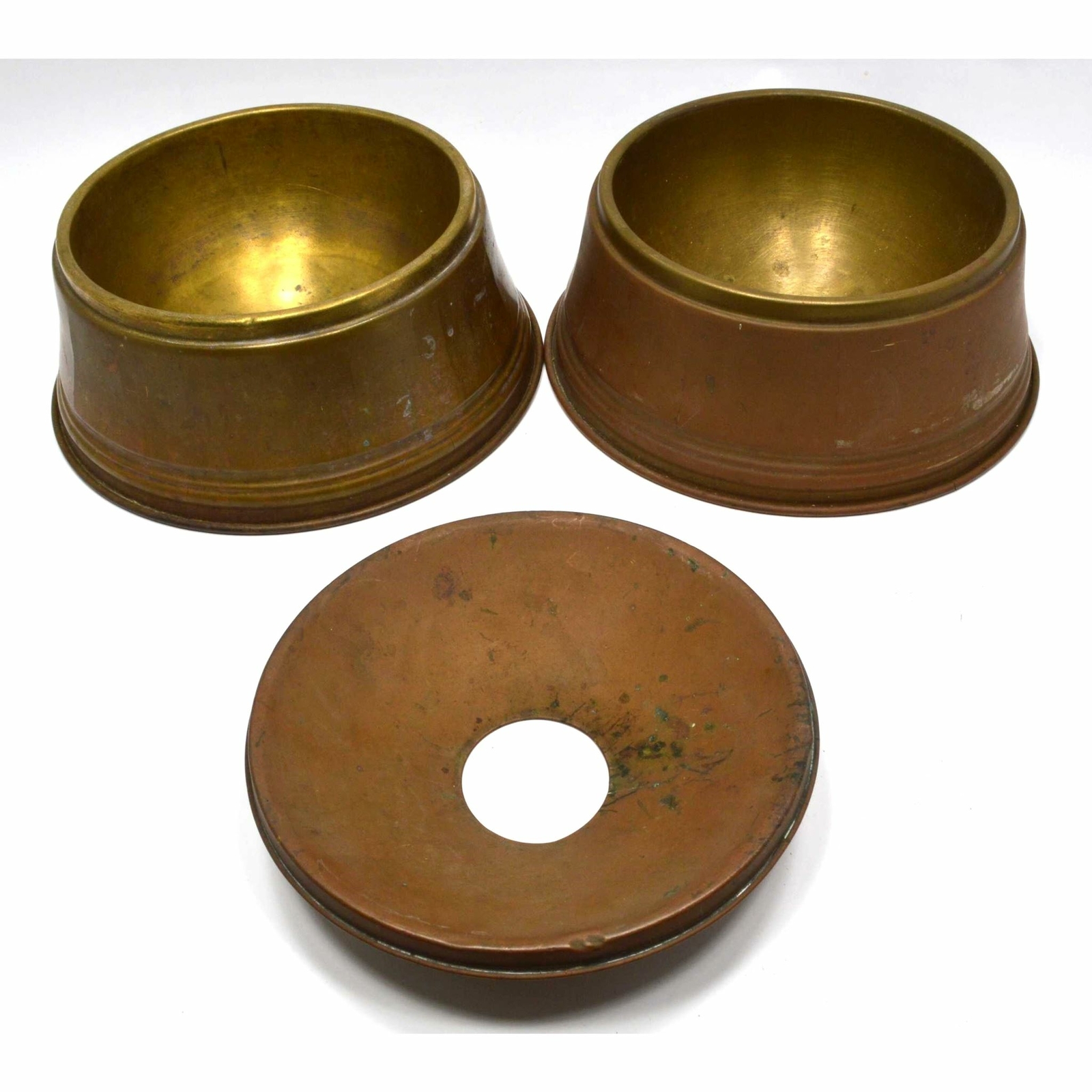 Antique BRASS-LINED COPPER Spittoons Copper Bowls Unusual shallow | eBay