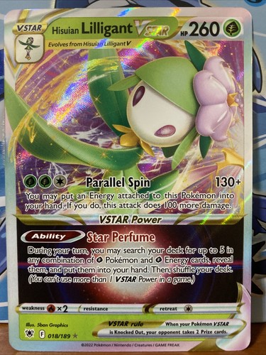 Hisuian Lilligant VSTAR 018/189 Astral Radiance Pokémon TCG Card NM/M ...