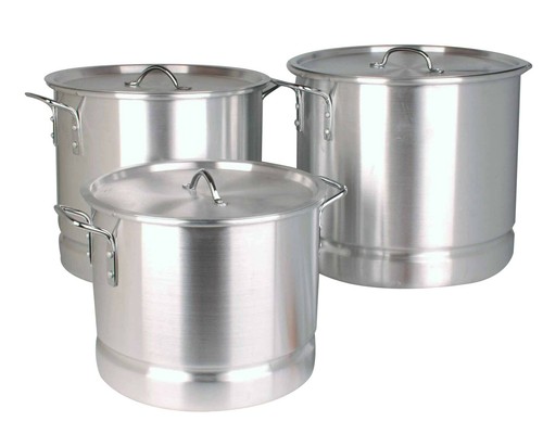 Aluminum Stock Pot Set With Steamer, 14 Pieces Commercial Cookware ...