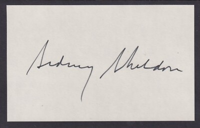 Sidney Sheldon, American Writer, I Dream of Jeannie creator, signed 3x5 ...