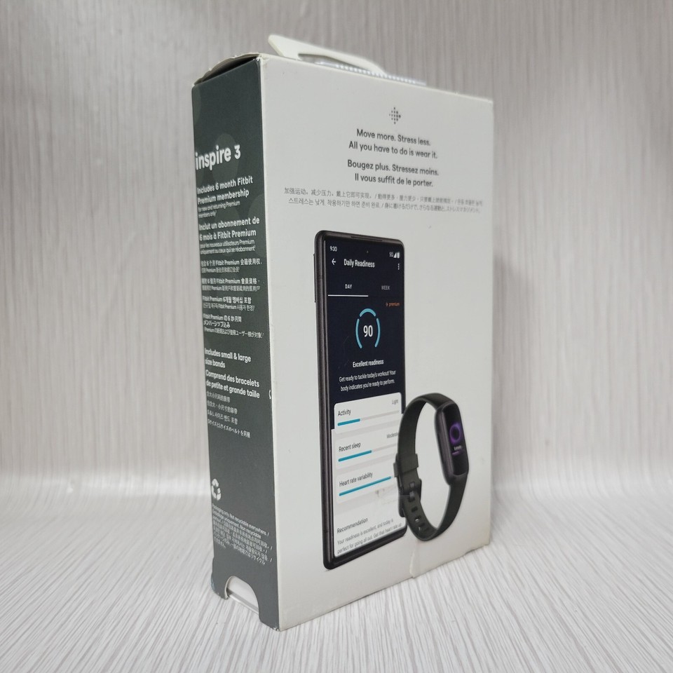 Fitbit Inspire 3 Fitness Tracker Advanced Health Insights - Midnight ...