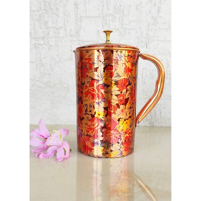 Copper Printed Jug Pitcher, Storage & Serving Water 1500 ml | eBay