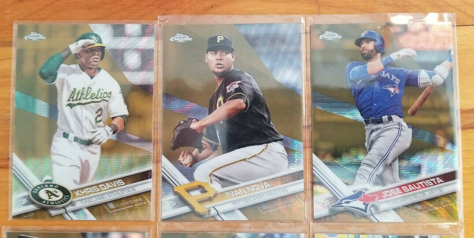 2017 Topps Chrome Negative, Gold Wave/50, Gold Refractors/50 you pick ...