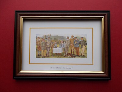 GOLF PRINTS BY JEDD SMALL SIZE FRAMED - THE CLUBHOUSE - NINE UNDER PAR ...