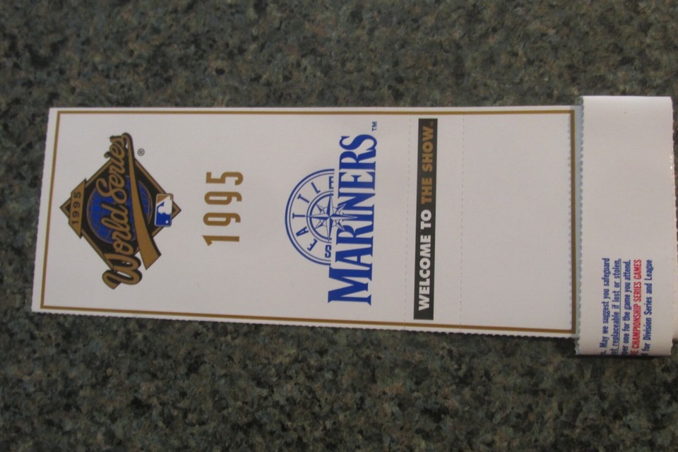 1995 SEATTLE MARINERS PLAYOFF TICKET STUBS-ALL 3 HOME GAMES-VS-YANKEES ...