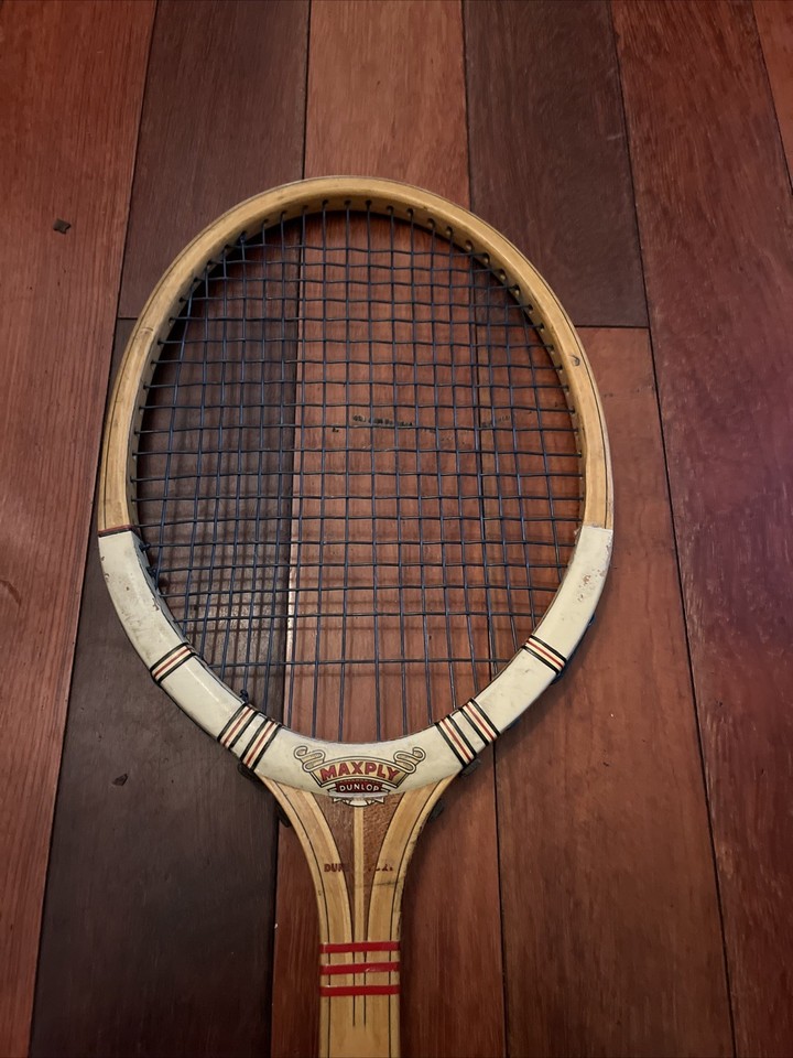 Vintage Maxply Dunlop Fort Wooden Tennis Racquet England Light 4 1/4 w ...