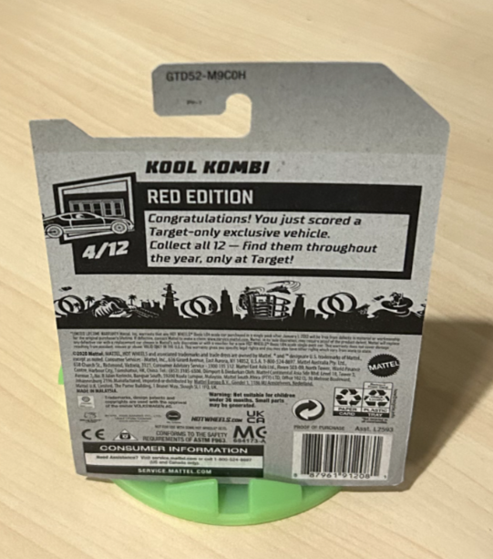 Hot Wheels Kool Kombi Hello Kitty Target Exclusive Red Edition 4/12 ...