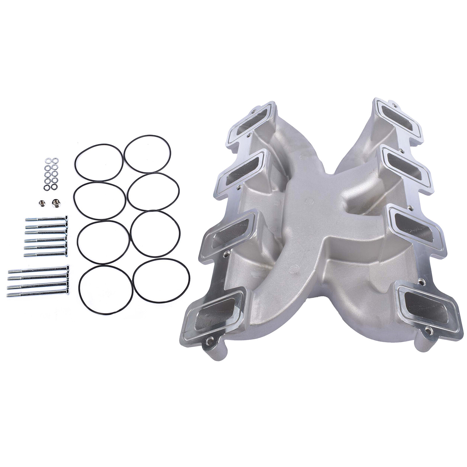 300-130 Dual Plane Carbureted Intake Manifold for GM LS1/LS2/LS6 Satin ...