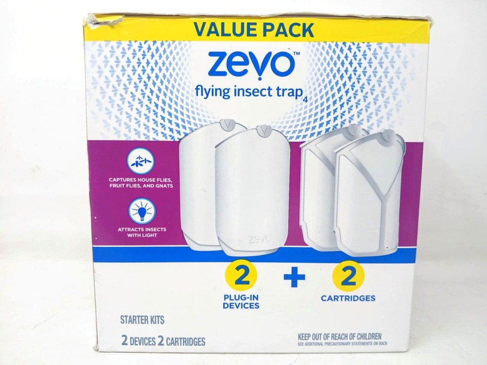 Zevo Flying Insect Trap Value Pack - 2 Devices + 2 Cartridges | eBay