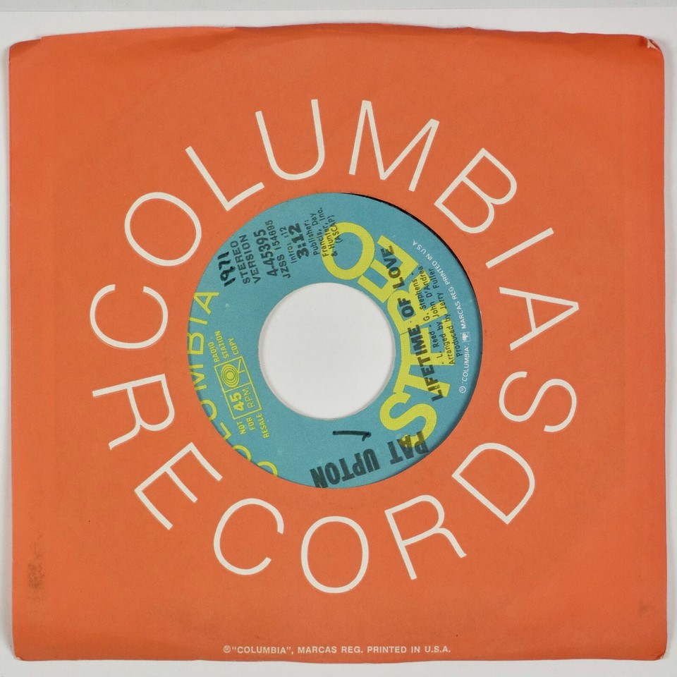 PAT UPTON: Lifetime Of Love US Columbia 4-45395 Promo 45 | eBay