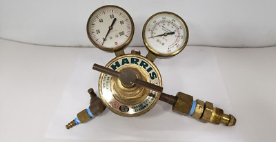 HARRIS 92-2181 OXYGEN REGULATOR GAUGE, BRASS, 0-100 & 0-4000 GAUGES | eBay