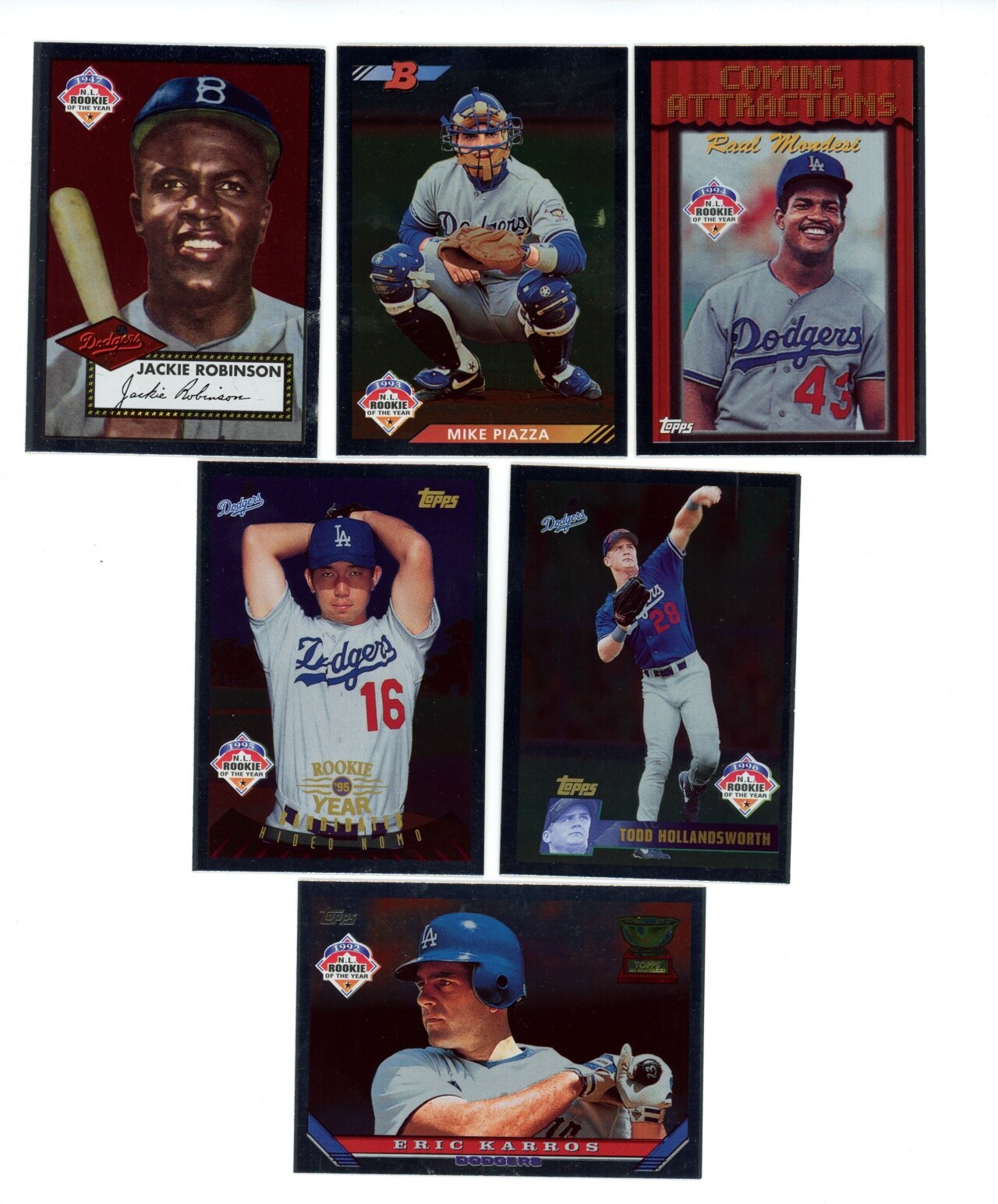 1997 Dodgers Topps Rookies of the Year 6 Card Set Sealed w/ Topps ...