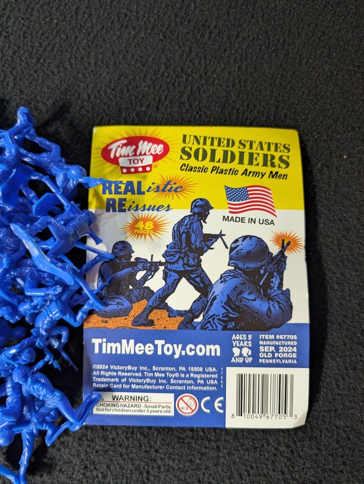 TIM MEE TOYS UNITED STATES SOLDIERS CLASSIC PLASTIC ARMY MEN BLUE 42 PC ...